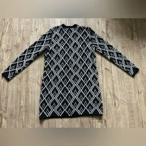 Kaffe | Sweaters | Wool Blend Kaffe Black And White Diamond Pattern ...